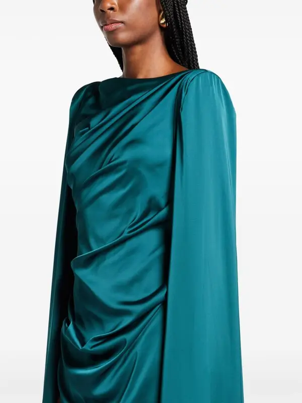 Talbot Runhof Draped Cape Maxi Dress
