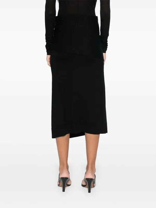 TOTEME Draped Knit Midi Skirt
