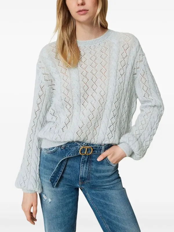 TWINSET Cable-knit Jumper - Blue