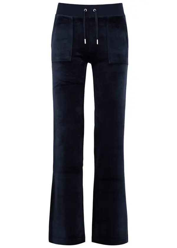 Juicy Couture Del Ray Logo Velour Sweatpants