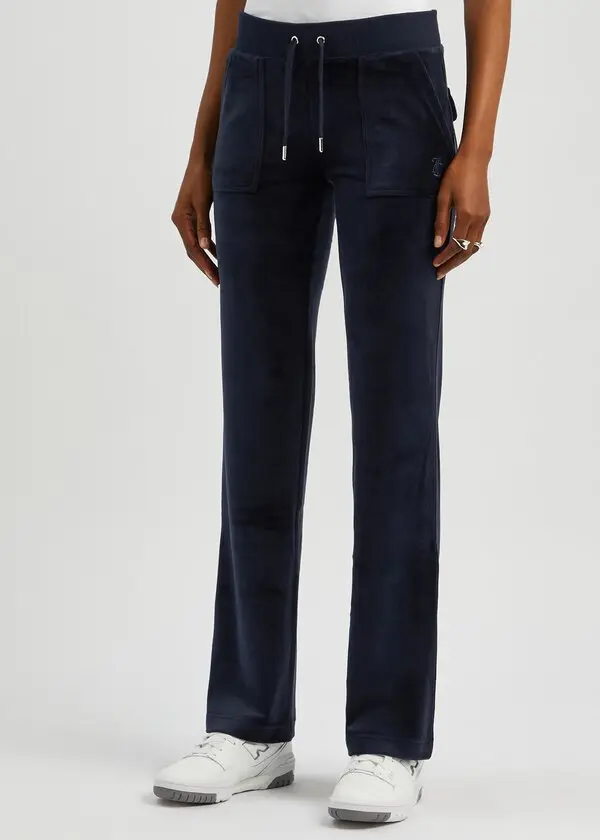 Juicy Couture Del Ray Logo Velour Sweatpants