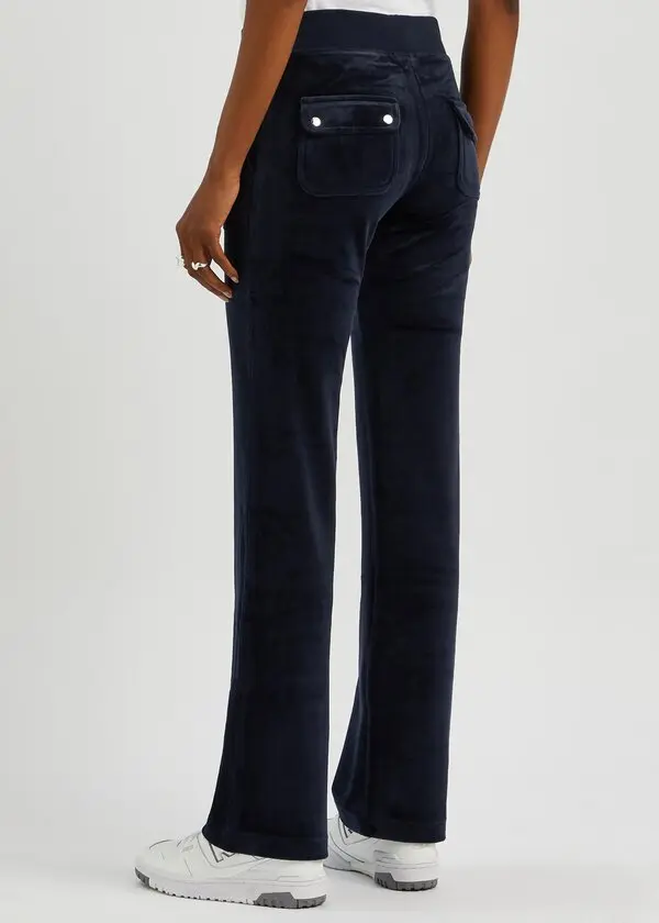 Juicy Couture Del Ray Logo Velour Sweatpants