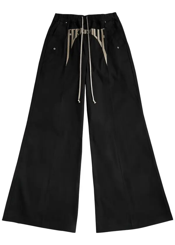 Rick Owens Porterville Wide-Leg Trousers In Black - 40% Off