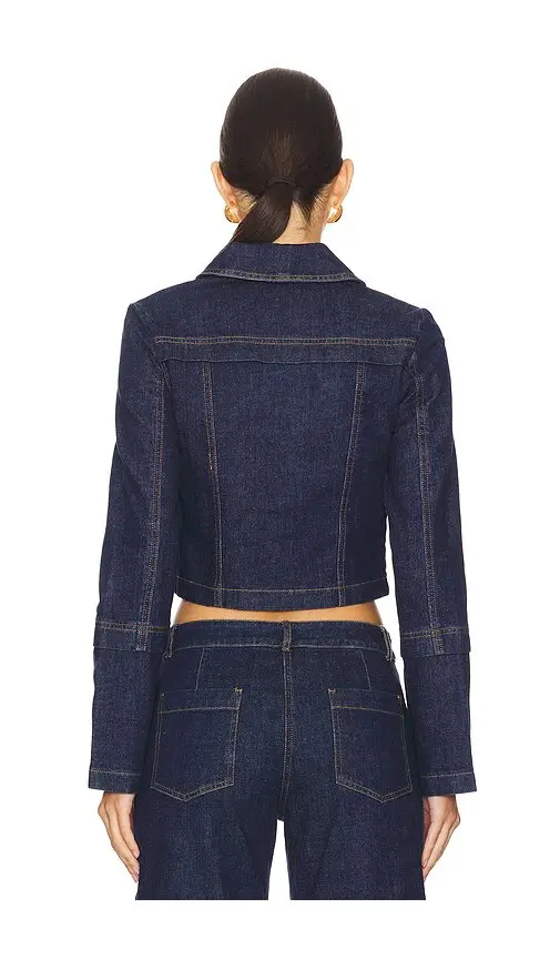Amanda Uprichard Lucas Cropped Denim Jacket