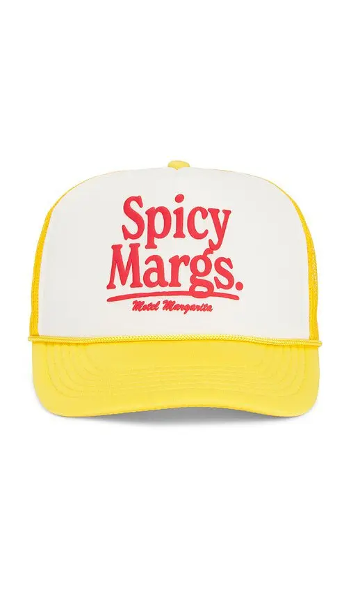 MOTEL MARGARITA Spicy Margs Trucker Hat - Ivory & Yellow