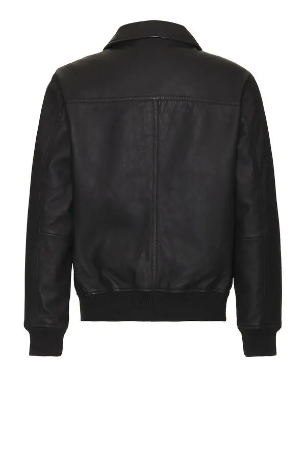 Saturdays Nyc Tunstall Leather Jacket In Black - 44% Off