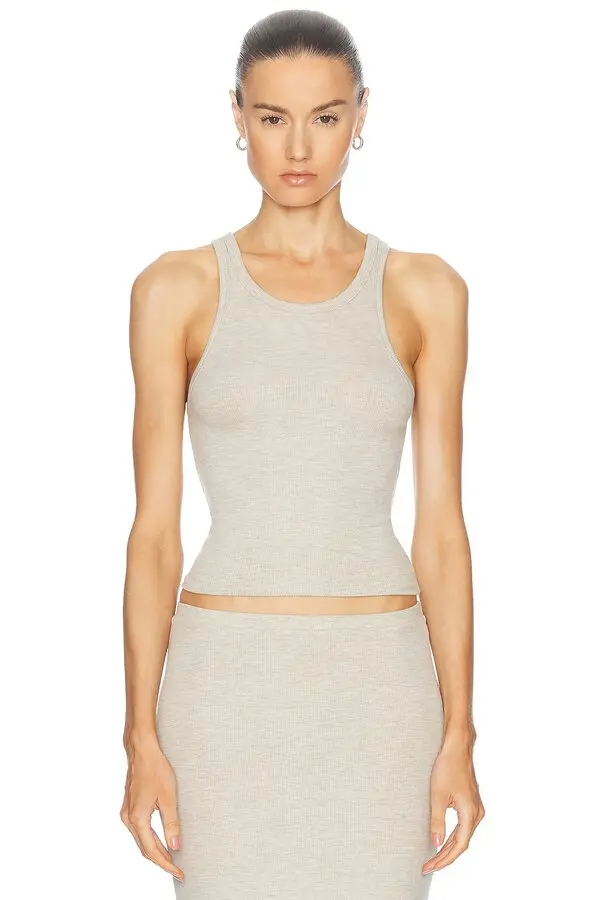 Eterne High Neck Fitted Tank Top