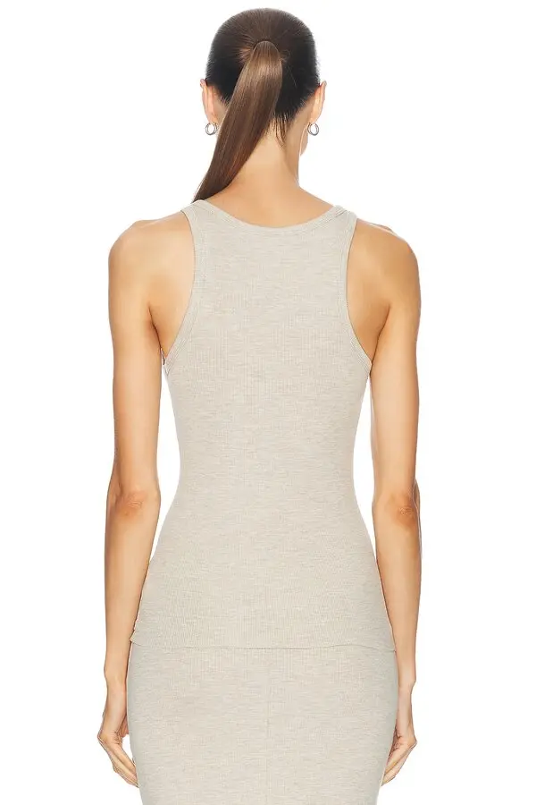 Eterne High Neck Fitted Tank Top