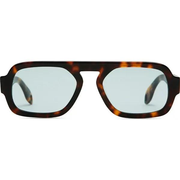 ELISA JOHNSON Jane Mini 52mm Aviator Sunglasses - Brown Tortoise