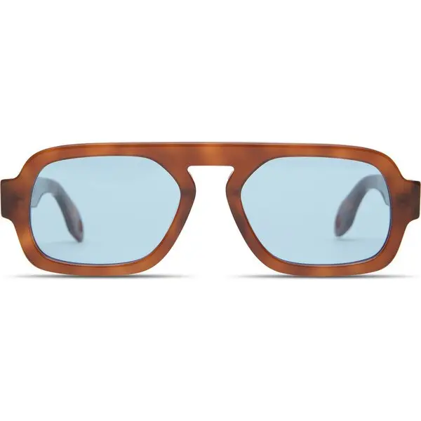 ELISA JOHNSON Jane Mini 52mm Aviator Sunglasses - Light Brown