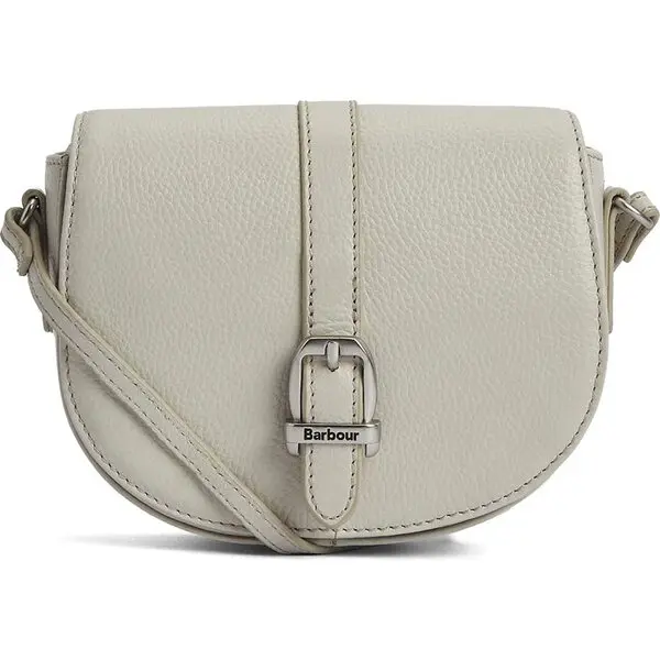 Barbour Laire Leather Saddle Bag - Light Sand