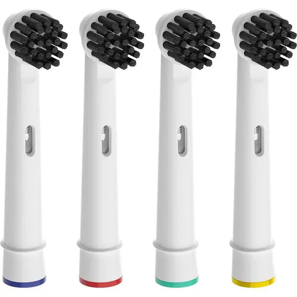PURSONIC Charcoal Infused Bristles Electric Toothbrush Replacement Brush Heads - White