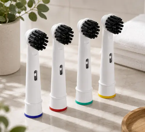 PURSONIC Charcoal Infused Bristles Electric Toothbrush Replacement Brush Heads - White