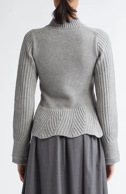 Maria Mcmanus Recycled Cashmere & Organic Cotton Peplum Sweater
