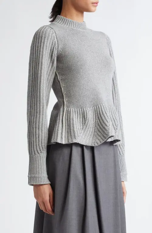 Maria Mcmanus Recycled Cashmere & Organic Cotton Peplum Sweater