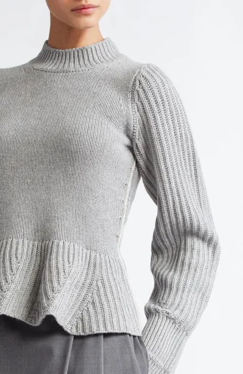 Maria Mcmanus Recycled Cashmere & Organic Cotton Peplum Sweater