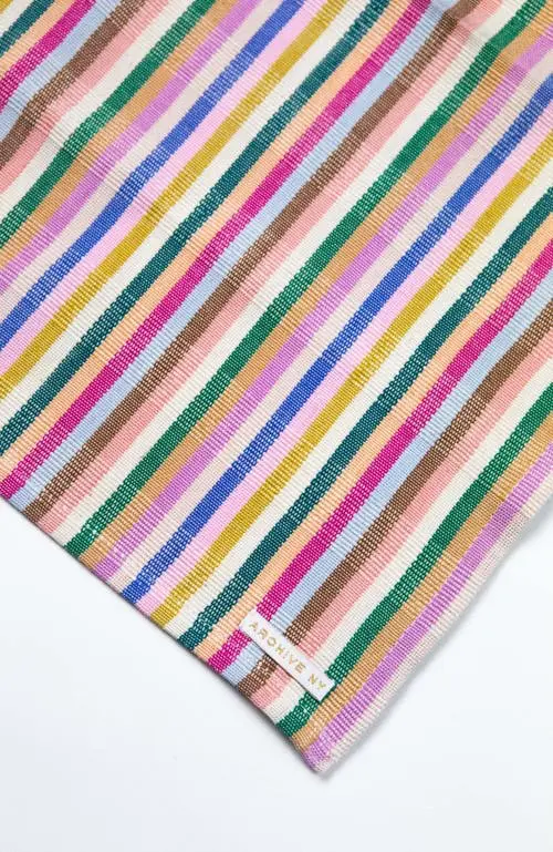 ARCHIVE NEW YORK Valentina Striped Handwoven Cotton Table Runner