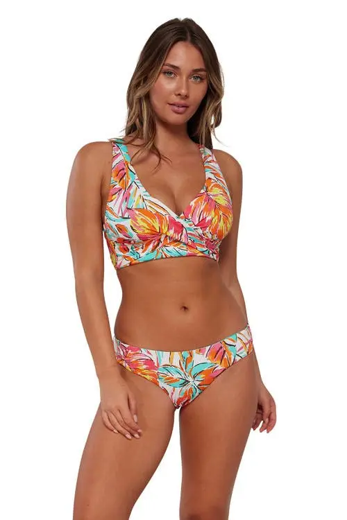 SUNSETS Elsie Bikini Top - Palms Serenade Sandbar Rib