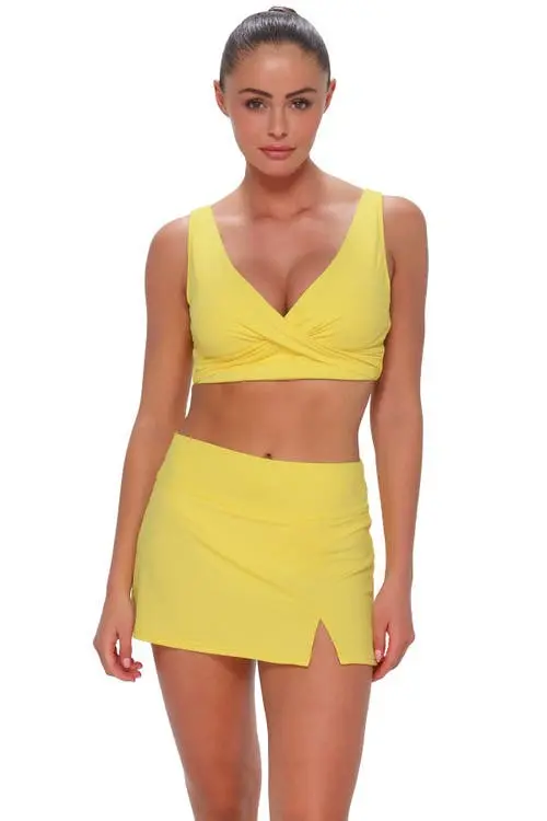 SUNSETS Elsie Bikini Top - Pineapple Crepe