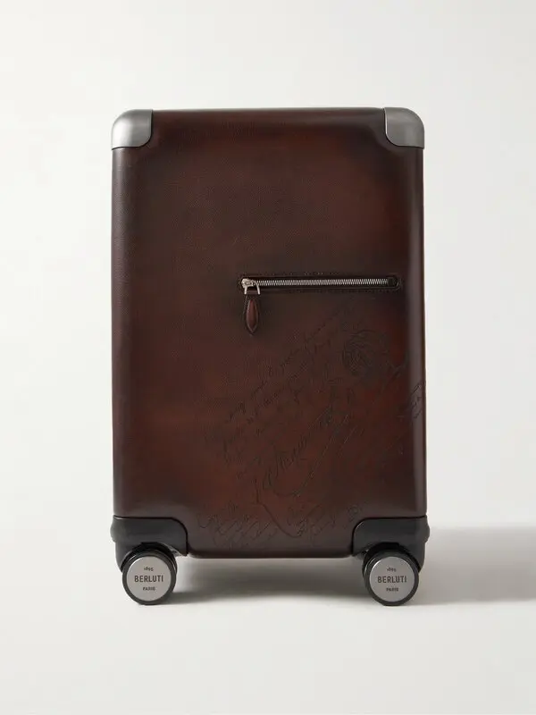 Berluti Formula 1005 Scritto Venezia Softy Leather Suitcase - Brown