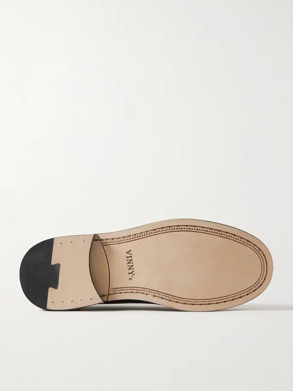 VINNY'S Yardee Lizard-effect Leather Penny Loafers