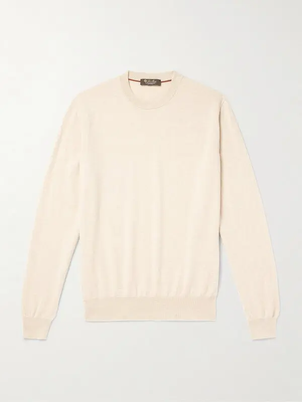 Loro Piana Slim-fit Baby Cashmere Sweater - Neutrals