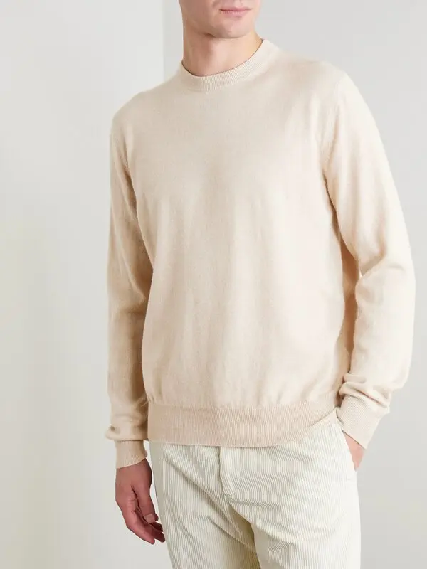 Loro Piana Slim-fit Baby Cashmere Sweater - Neutrals