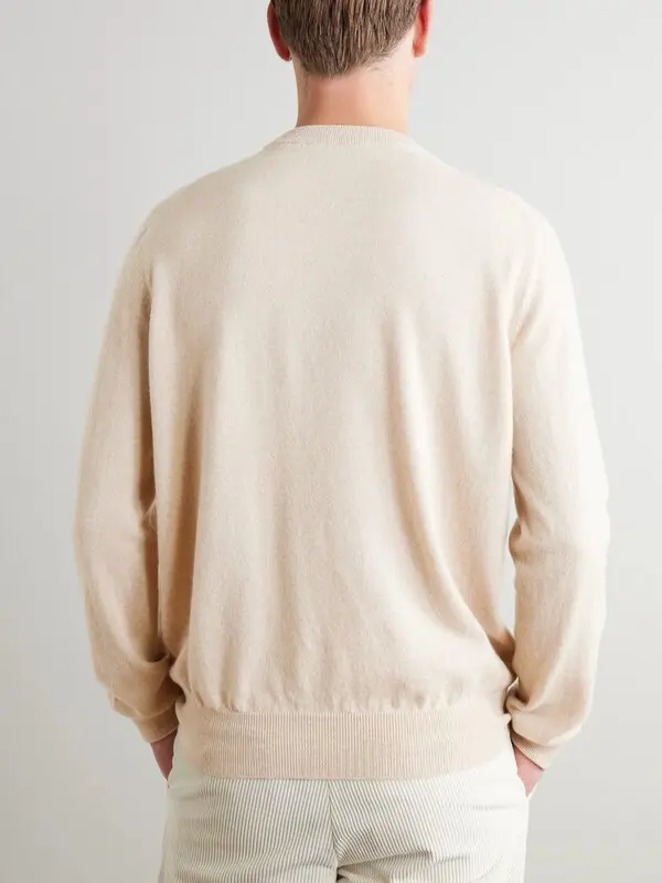 Loro Piana Slim-fit Baby Cashmere Sweater - Neutrals