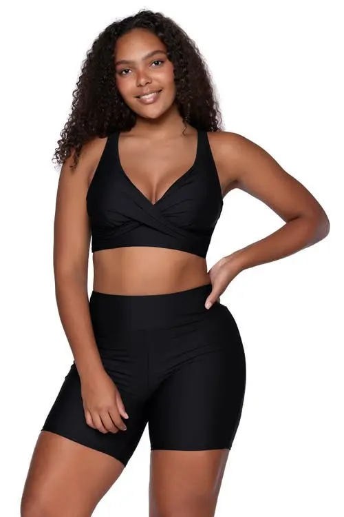 SUNSETS Elsie Bikini Swimsuit Top F Cup - Black