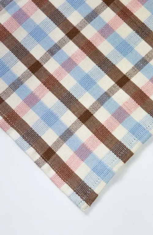 ARCHIVE NEW YORK Handwoven Classic Plaid Cotton Placemats - Brown