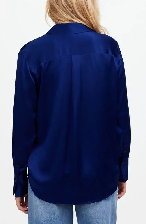 Madewell Silk Flap Pocket Button-up Shirt