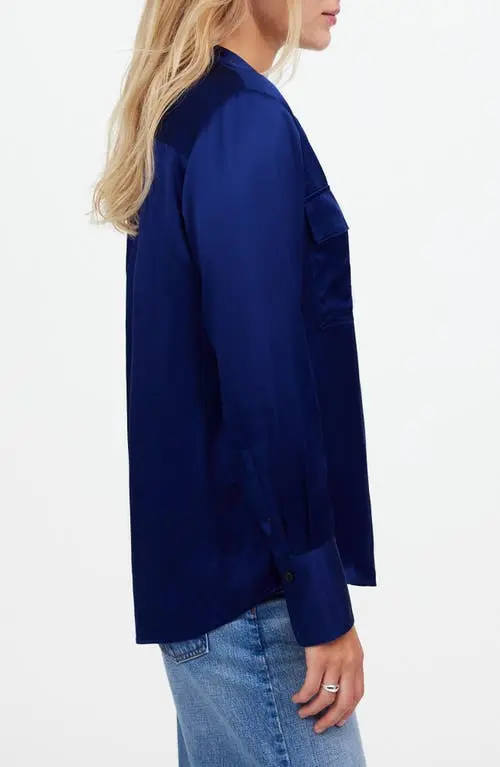 Madewell Silk Flap Pocket Button-up Shirt