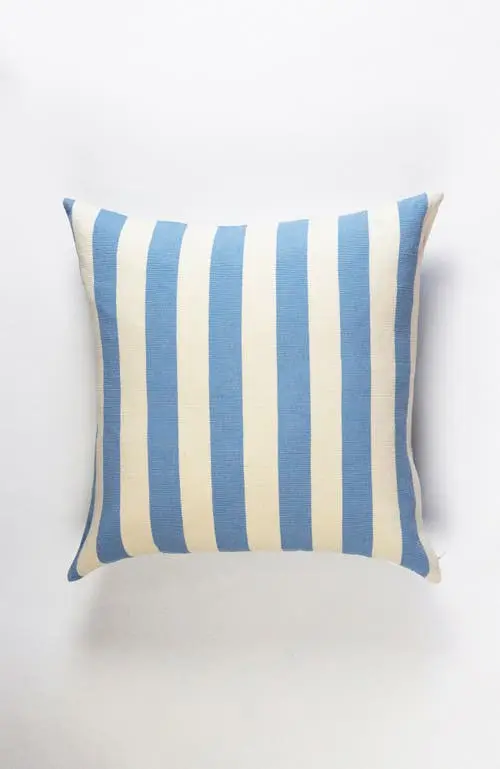 ARCHIVE NEW YORK Cabana Stripe Handwoven Cotton Throw Pillow - Blue