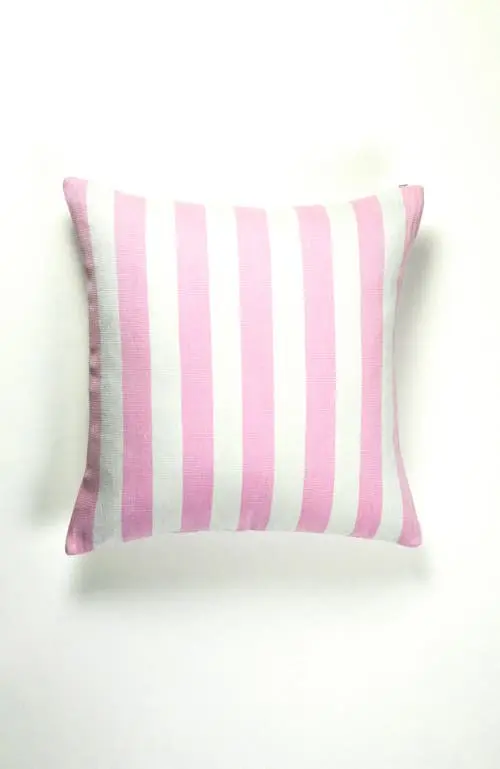 ARCHIVE NEW YORK Cabana Stripe Handwoven Cotton Throw Pillow - Pink