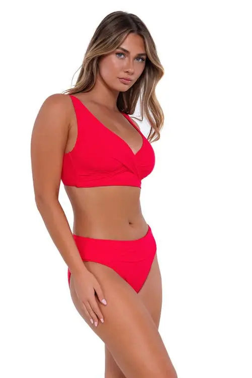 SUNSETS Elsie Bikini Swimsuit Top - Geranium