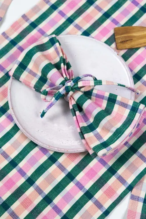 ARCHIVE NEW YORK Handwoven Classic Plaid Cotton Napkins - Multi