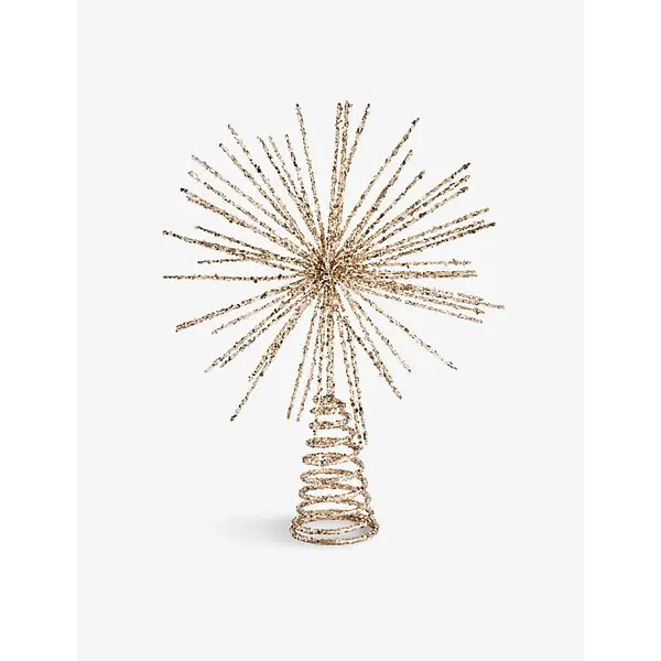 SELFRIDGES Starburst Metal Tree Topper 25cm - Gold
