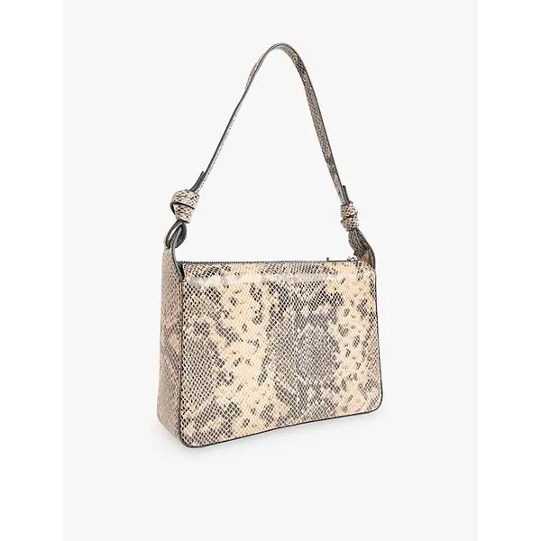 Whistles Erica Snakeskin-effect Leather Shoulder Bag