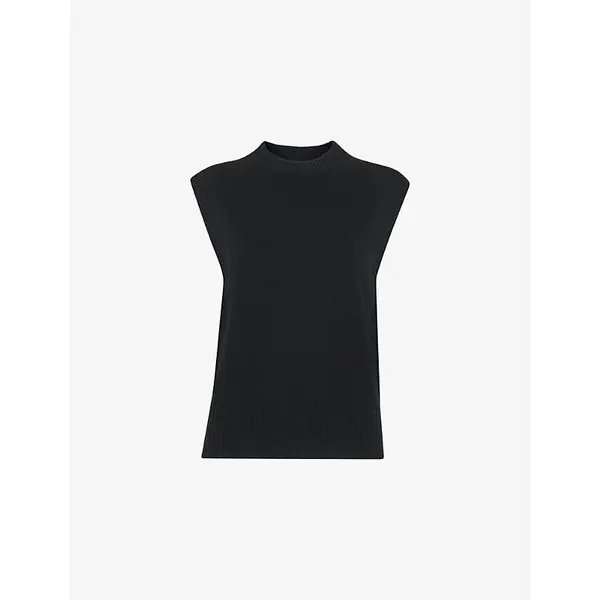 Whistles Wool Sweater Vest - Black
