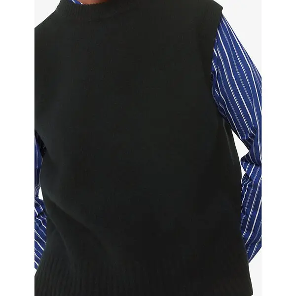 Whistles Wool Sweater Vest - Black