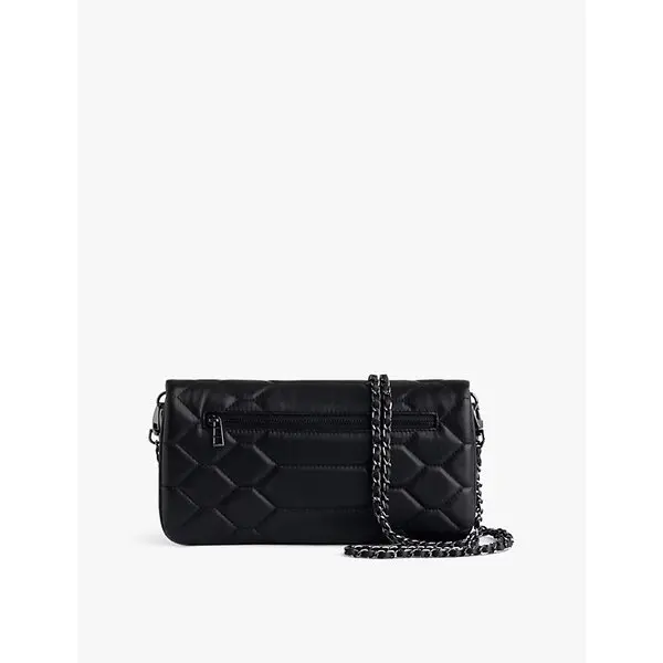 Zadig&Voltaire Rock Xl Quilted-stitch Leather Clutch Bag - Noir