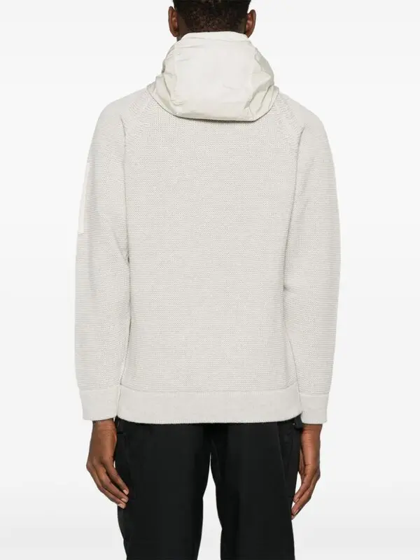 C.P. COMPANY Lens-detail Knitted Hoodie