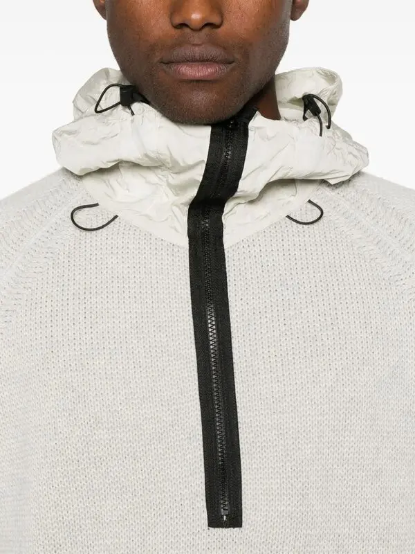 C.P. COMPANY Lens-detail Knitted Hoodie