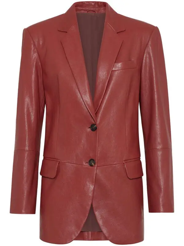 Brunello Cucinelli Leather Blazer