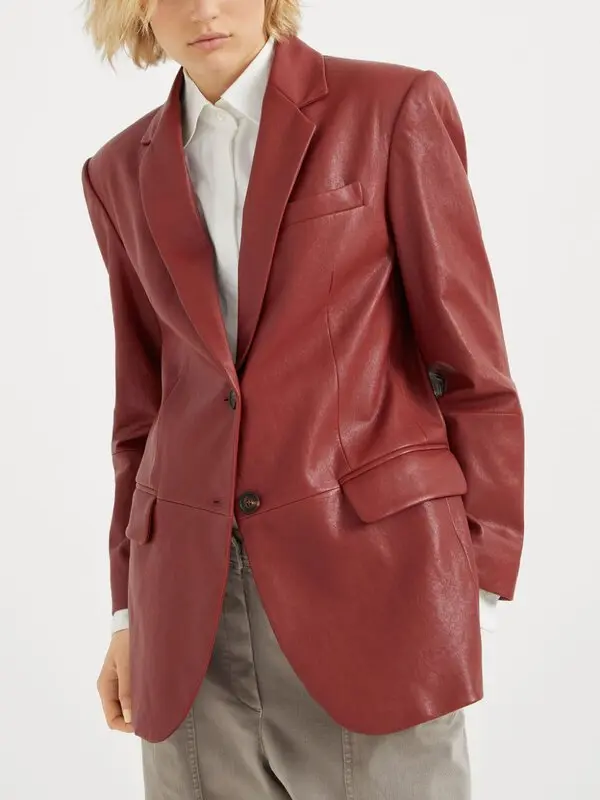 Brunello Cucinelli Leather Blazer