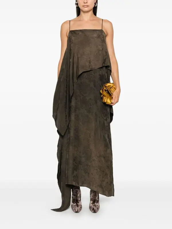 marge simpson wearing brown dress Brunetta Jacquard Maxi Dress in Loop Brown US 6