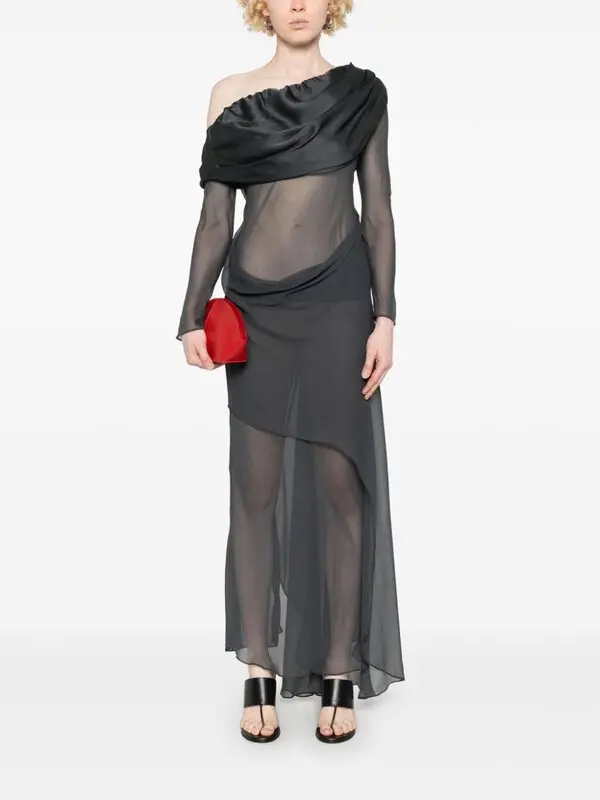 Christopher Esber Sheer Maxi Dress - Grey