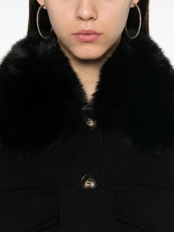 AVA ADORE Faux Fur-collar Coat