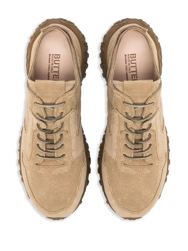 BUTTERO® Lace-up Suede Sneakers - Neutrals