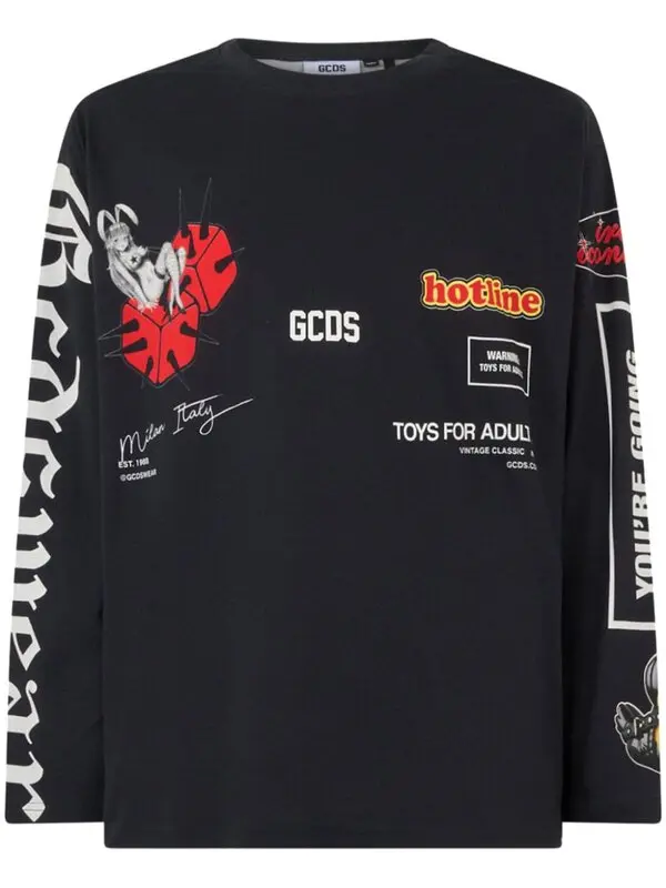 Gcds Logo-print T-shirt - Black